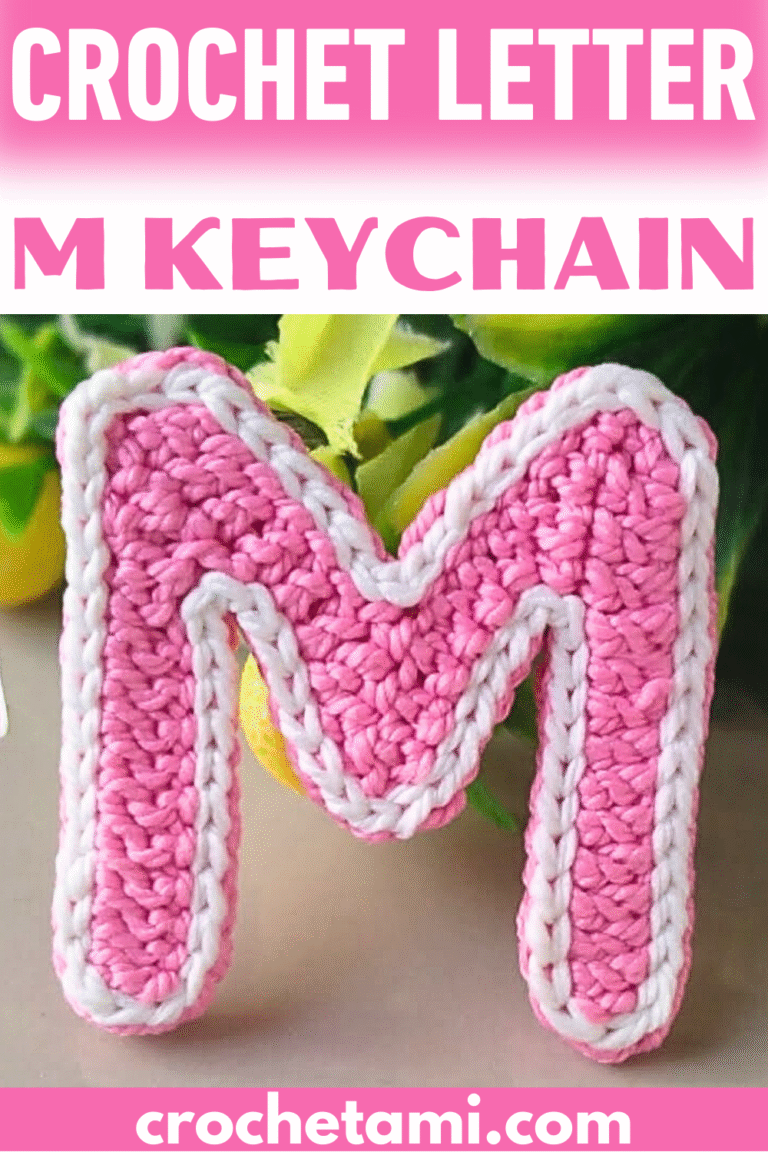 How to Crochet a Personalized Letter M Keychain - Crochet Ami