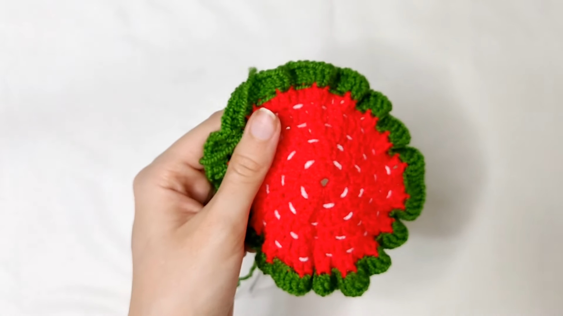 Easy Crochet Strawberry Coaster Tutorial – Simple & Charming - Crochet Ami