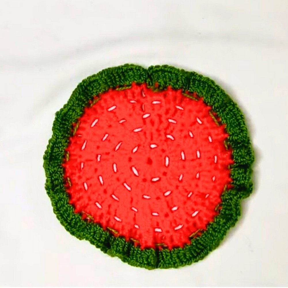 Easy Crochet Strawberry Coaster Tutorial – Simple & Charming - Crochet Ami