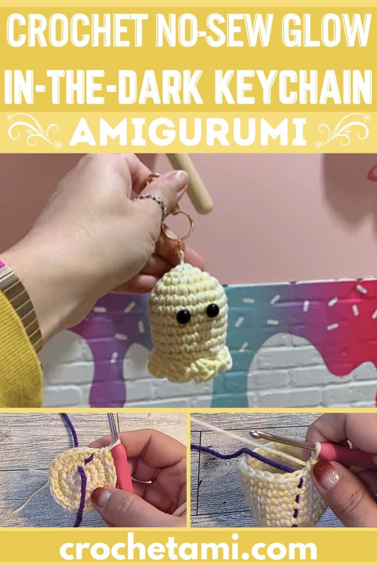 Easy Crochet No-Sew Glow-in-the-Dark Keychain Tutorial - Crochet Ami