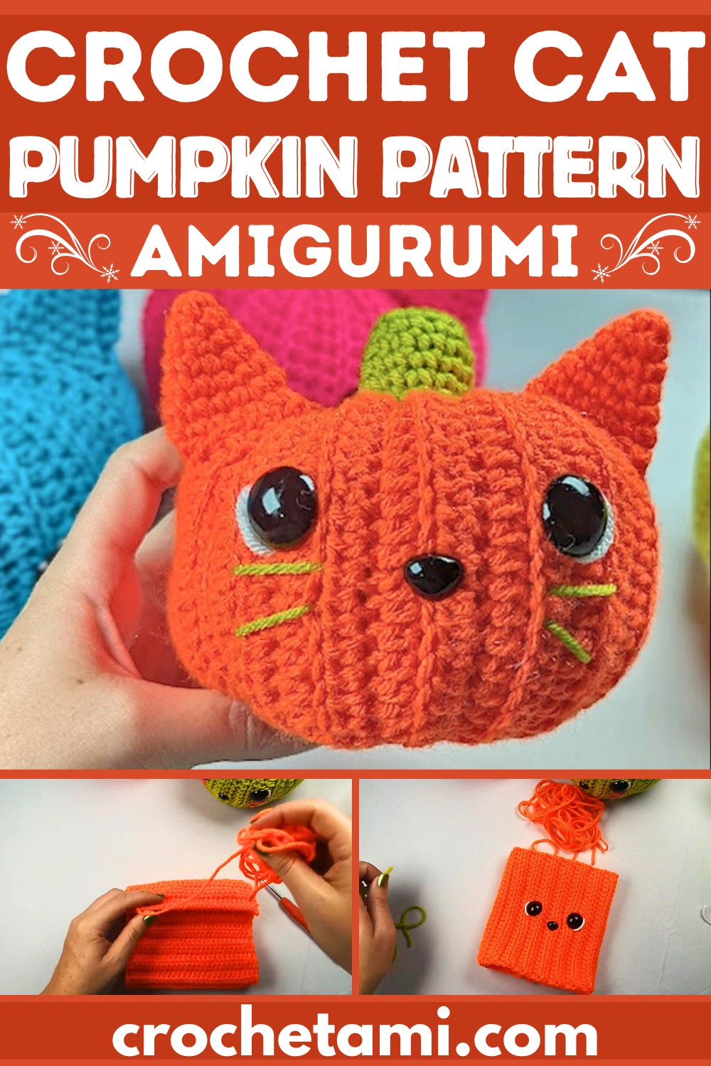 How to Crochet a Cat Pumpkin – Festive Halloween Craft - Crochet Ami