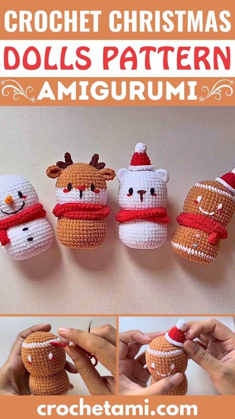 Crochet Christmas Dolls – Patterns for Reindeer, Snowman, Gingerbread ...