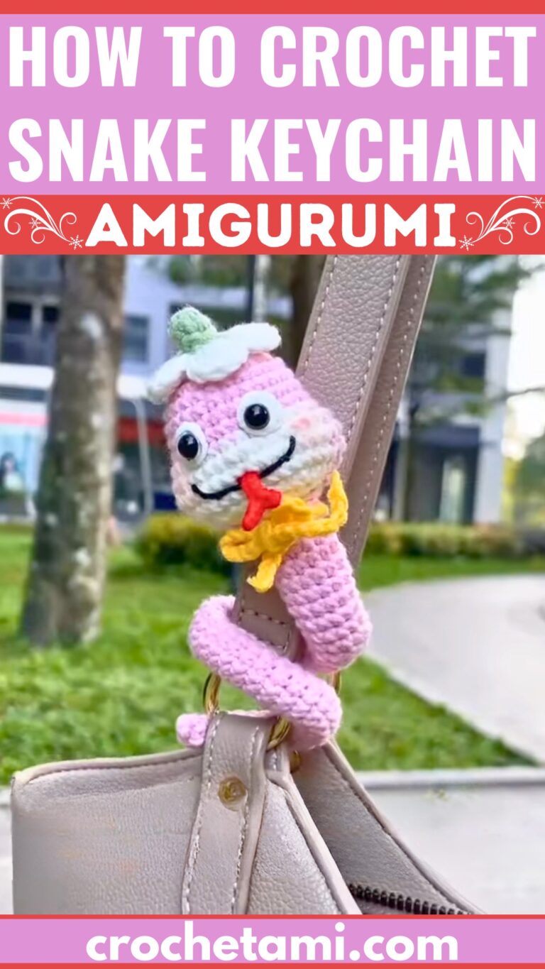 How To Crochet A Colorful Snake Keychain That’s Fun & Functional ...