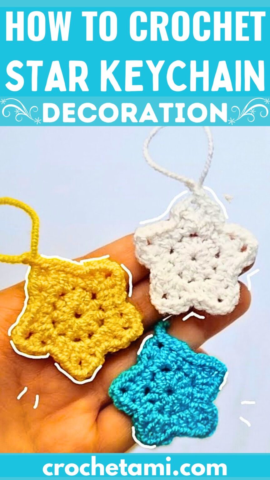 How to Crochet a Star Keychain – Handmade Accessories - Crochet Ami